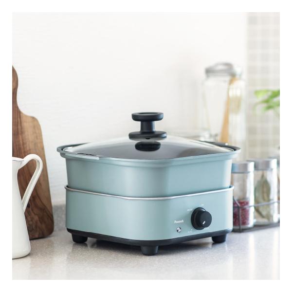 コンパクトで、スタイリッシュ。どんどん使いたくなるグリル鍋。キッチンや食卓にすっきりなじむ、コンパクトなグリル鍋。いろいろな調理が楽しめるので、普段のお料理からホームパーティまでさまざまなシーンで大活躍のうれしい１台です。消費電力(W)：6...