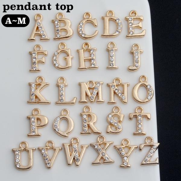 ラインストーンがキラキラ可愛いアルファベットのペンダントトップ。普段使いのアクセサリーにはもちろん、ペアアイテムやプレゼント、推し活グッズなどにもオススメです♪※N〜Zは【acc-08425-1】で検索をお願いいたします。【サイズについて】...