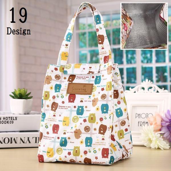 可愛い柄のランチバッグです☆嬉しい保温効果付き♪快適なランチタイムのお供に◎【サイズについて】サイズ：18×18×25(cm)容量：8100(ml)【素材について】100%ポリエステル