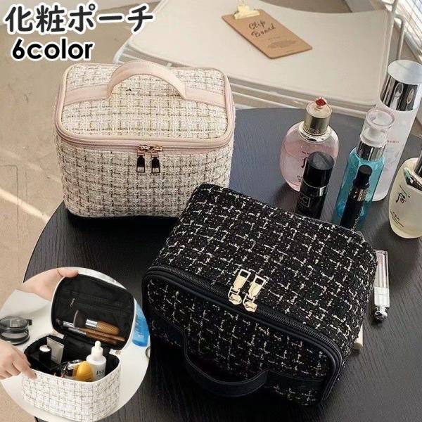 内部メッシュポケット付きで使いやすい◎大容量サイズのメイクボックスです。持ち運びしやすく、旅行シーンにもおすすめ♪【サイズについて】画像をご参照ください。【素材について】ポリエステル他【カラーについて】生産ロットにより柄の出方や色の濃淡が異...