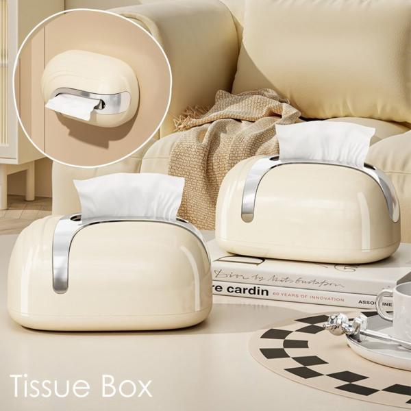 ぽてっとしたシルエットがキュートなティッシュケースです。背面は壁にも取り付けられる設計になっています◎内部にはバネが入っており、ティッシュのサイズを選ばずお使いいただけます♪【サイズについて】画像をご参照ください。【素材について】ABS【カ...