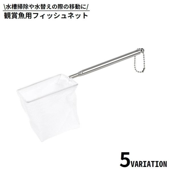 水槽内のお掃除や水替えの際の移動に♪観賞魚用のフィッシュネットです。【サイズについて】画像をご参照ください。【素材について】ステンレス合金、ナイロン、他【カラーについて】生産ロットにより柄の出方や色の濃淡が異なる場合がございます。お使いのモ...