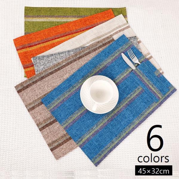 スッキリとした清潔感のある印象のランチョンマット。お箸やカトラリーを入れられるポケット付♪【サイズについて】画像をご参照ください。【素材について】ポリエステル【カラーについて】生産ロットにより柄の出方や色の濃淡が異なる場合がございます。お使...