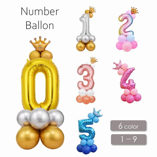 お誕生日や記念日の飾りつけにおすすめの0〜9まで選べるナンバーバルーンです。【対象年齢：12歳以上】※ストローは付属していません【サイズについて】画像をご参照ください。【カラーについて】生産ロットにより柄の出方や色の濃淡が異なる場合がござい...