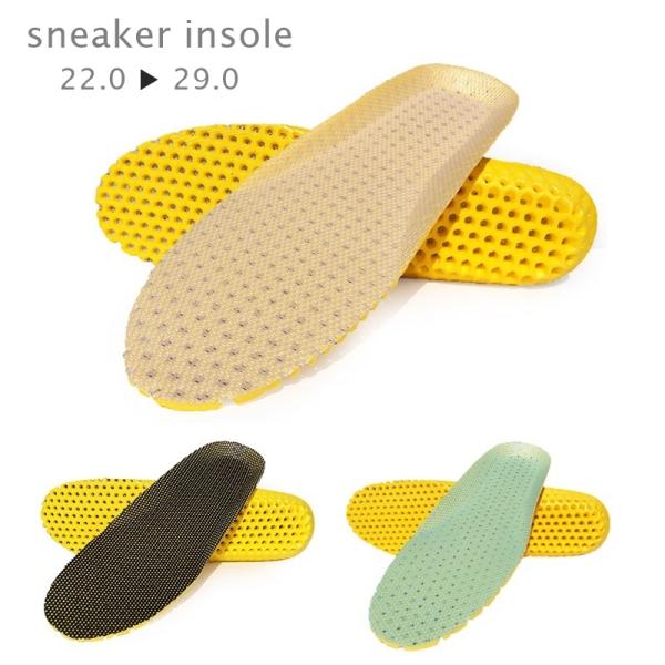 蒸れやすい靴の中の通気性に特化したスニーカー用インソール。インソールの裏面には、たくさんの穴をつけています。柔らかな素材で、足の動きにフィットします。厚さ：約4〜7mm【サイズについて】画像をご参照下さい【素材について】EVAほか【カラーに...