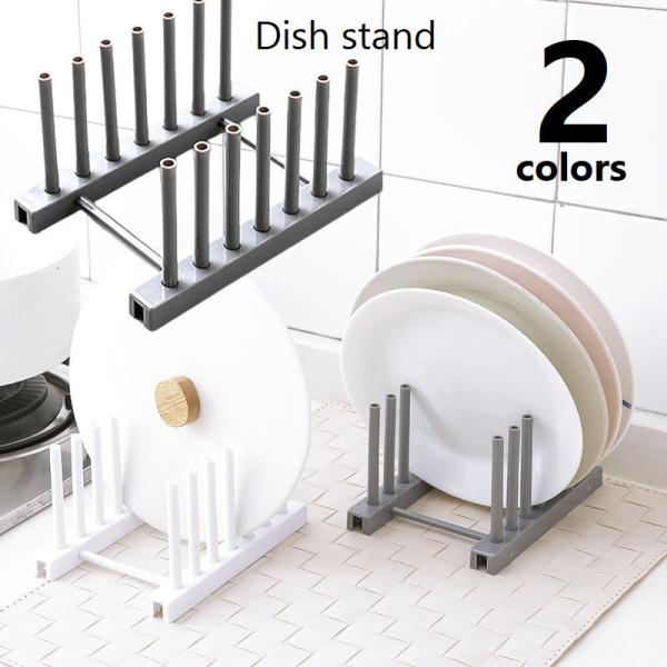 お皿や鍋蓋用スタンド。限られた収納スペースの有効活用に◎洗った食器の水切りとしても、もちろんOK♪【サイズについて】画像をご参照ください。【素材について】ABS【カラーについて】生産ロットにより柄の出方や色の濃淡が異なる場合がございます。お...