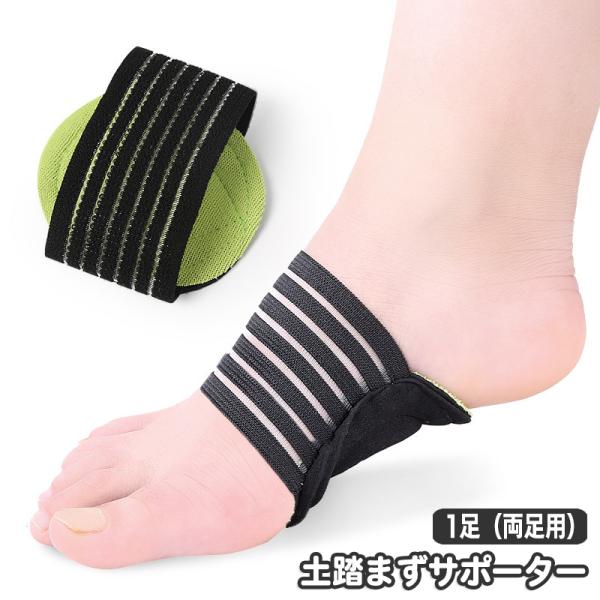 土踏まずをサポートしてくれるフットサポーターです。※1足（2個セット）の販売となります。【サイズについて】画像をご参照ください。【素材について】綿　ゴム【カラーについて】生産ロットにより柄の出方や色の濃淡が異なる場合がございます。お使いのモ...