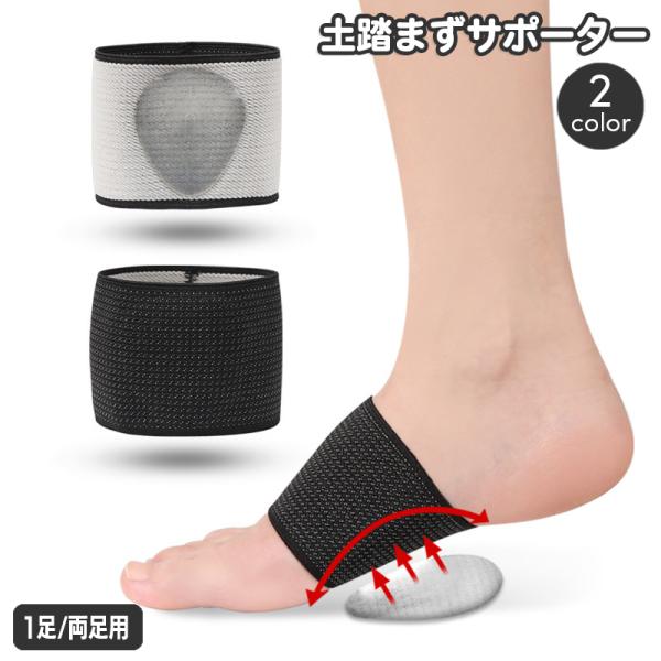 土踏まずをサポートしてくれるフットサポーターです。※1足（2個セット）の販売となります。【サイズについて】画像をご参照ください。【素材について】ポリエステル、ナイロン、TPE【カラーについて】生産ロットにより柄の出方や色の濃淡が異なる場合が...