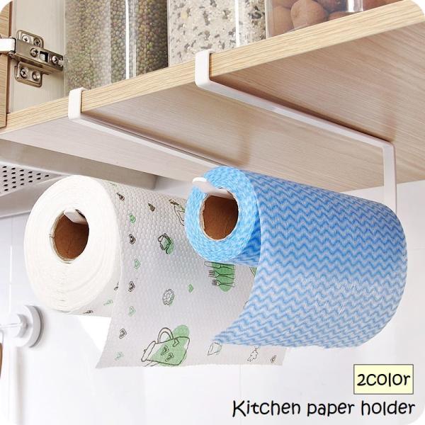 省スペースを生かしてごちゃつきがちなキッチン周りを整理整頓！吊り下げタイプのキッチンペーパーホルダーです。タオルや小物掛けとしてもおすすめです◎【サイズについて】画像をご参照ください。【素材について】合金【カラーについて】生産ロットにより柄...