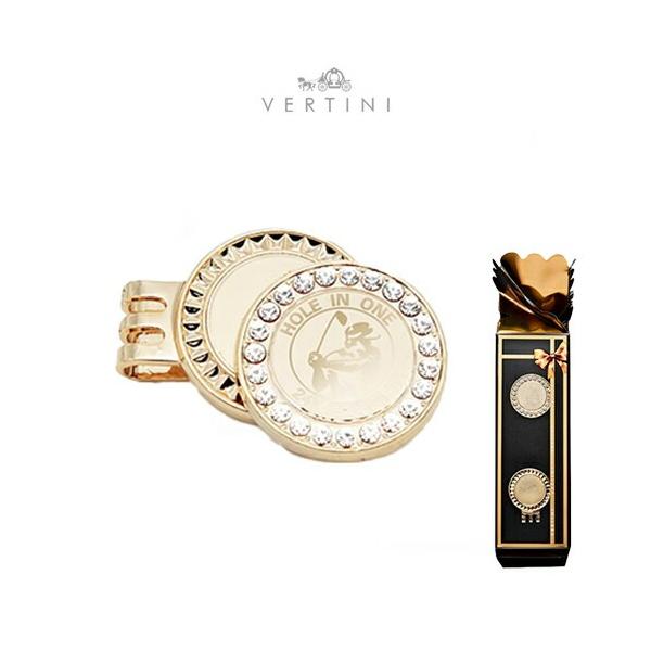 [製品名] VERTINI ゴルフ ゴールドマーカー MOON[サイズ] ボールマーカー(26mm × 26mm)、クリップ(26mm × 32mm)[素材] 24K、スワロフスキー クリスタル、マグネット[構成品] ボールマーカー、クリッ...