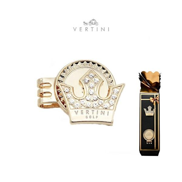 [製品名] VERTINI ゴルフ ゴールドマーカー CROWN[サイズ] ボールマーカー(28mm × 24mm)、クリップ(26mm × 32mm)[素材] 24K、スワロフスキー クリスタル、マグネット[構成品] ボールマーカー、クリ...
