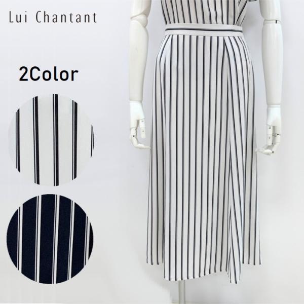 ■ブランド■ Lui Chantant ルイシャンタン ストライプ柄のマーメイドラインスカート着心地も非常に軽く、軽やかに揺れるフレアラインが魅力です。ウエスト前側はきっちり綺麗な仕上がり、後ろ側はゴム仕様とてもきれいな仕立てと生地感ですの...