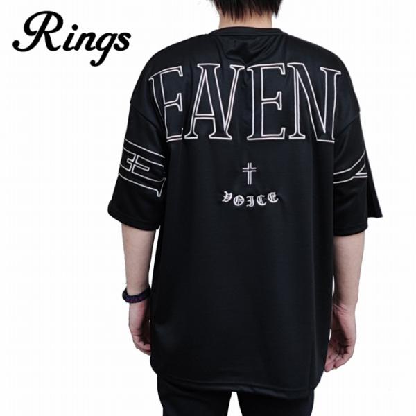 ■スタイル■ 半袖Tシャツ バック刺繍 アーチロゴ 男女兼用 ユニセックス 124406 ■ブランド■ RINGS リングス ストリート 韓国ファッション オーバーショルダー ダンス ■コメント■GOD DOES NOT PLAY DICE...