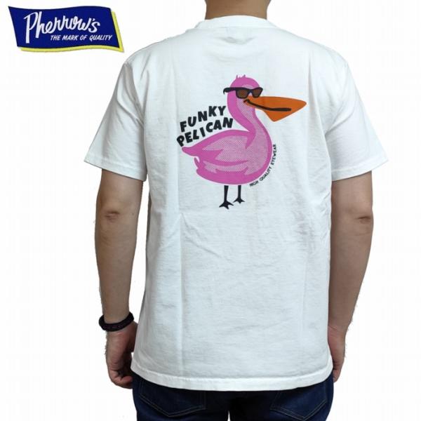 ■スタイル■ カタログ未掲載 半袖Tシャツ ファンキー ペリカン メガネショップのスタッフT 25s-pt29 ■ブランド■ Pherrow's フェローズ アメカジ ■コメント■しっかりとしたハリとコシのある、綿100％の度詰めオリジナル...