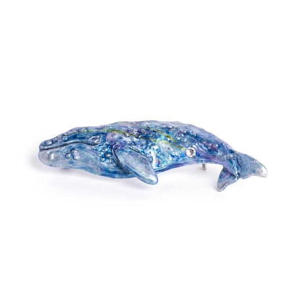 コククジラの夢ブローチ Dream of the Whale pb175 ■ブランド■ Palnart Poc パルナートポック■コメント■海を泳ぎながら夢を見るコククジラをモチーフにした幻想的なブローチ。まどろみの中で夢うつつに海を漂う姿...