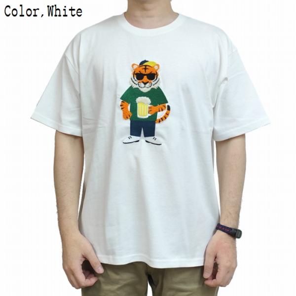 ■スタイル■ 半袖Tシャツ トラ ビール 接触冷感 サガラ アニマル 刺繍 q25-137-a ■ブランド■ MOJASH モジャッシュ Quash クワッシュ ストリート カジュアル ユニセックス バックは無地■コメント■昨年、多くのお客...