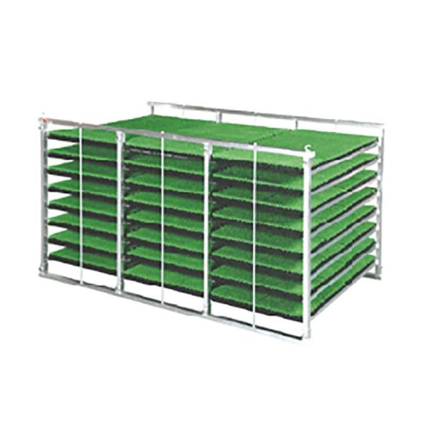 ※営業所止めでの配達限定となります。　最寄りの西濃運輸、または、第一貨物の営業所をご指定下さい。国産 アルミ 苗コンテナ 軽トラ用 水平型 120枚積 KS-120AL国産で、高強度のオールアルミ製なので耐久性も抜群です。アルミ製なので軽量...