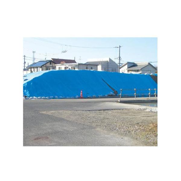 萩原工業のブルーシート(OSシート、#2500)です。※国産(日本製)規格:5.4×9.0m実寸法:5.29×8.91m畳表示:30(約帖)継ぎ目:有りハトメピッチ:約90cm産業用、土木用、農業用、レジャー用と幅広く使用されている中期使用...