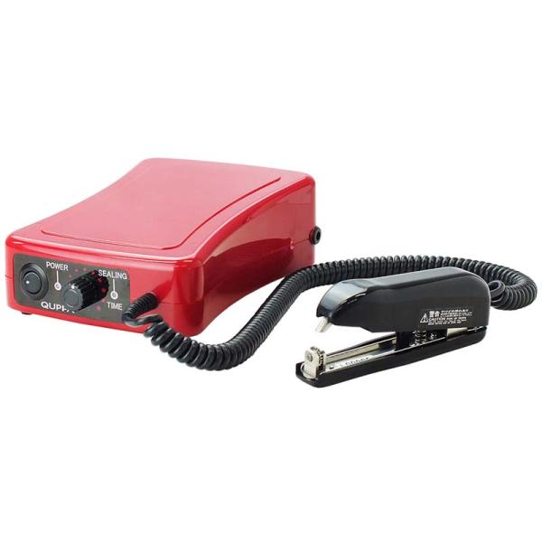 針やテープを使わずにドットラインで超音波ホッチキス！●ハンドピースを握ってスライド。点線状の溶着面ができあがります。●上から先端を確認でき、溶着したいポイントを確実に溶着できます。●素材の端から奥行き約5.5cmの所まで溶着できます。●糸、...