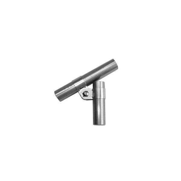 設計から製作まですべて一貫して自社生産している加賀鉄工所製です。2本のパイプをT字に固定します（角度調節可能）本体、ネジに回り止めがついていますので作業が向上します。材料溶融亜鉛メッキの厚メッキ鋼板を使用しています。商品仕様ユニバーサル（自...