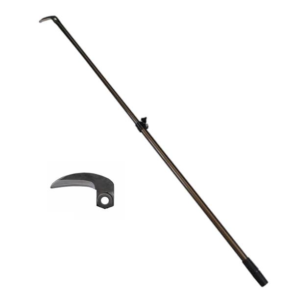 伸縮式で、収納に場所を取らず、持ち運びに便利です。95cm〜170cmまで伸縮します。 高いところのキノコや山菜などの山の幸が収穫できます。替刃式なので、切れ味が落ちたら刃を交換できます。アルミパイプを使用し、全重量が約450ｇで軽くて丈夫...