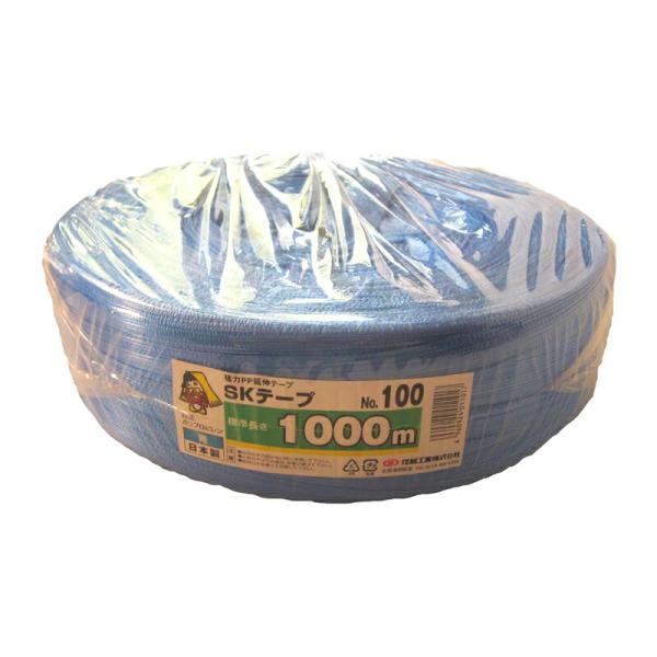 標準長さ：1,000mタイプ：ソフト品番：No.100色：青引張強度：372N（38kgf）材質：ポリプロピレン＜特長・効果＞野菜や果物、古紙、材木等、色々な物の結束に使える、やわらかくて結びやすいひもです。引っ越しの際の荷物の結束にも役立...