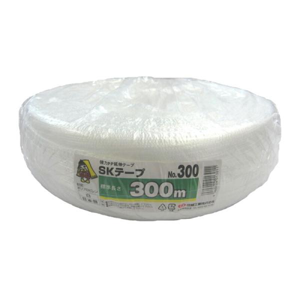 標準長さ：300mタイプ：ソフト品番：No.300色：白引張強度：1254N（128kgf）材質：ポリプロピレン＜特長・効果＞野菜や果物、古紙、材木等、色々な物の結束に使える、やわらかくて結びやすいひもです。引っ越しの際の荷物の結束にも役立...
