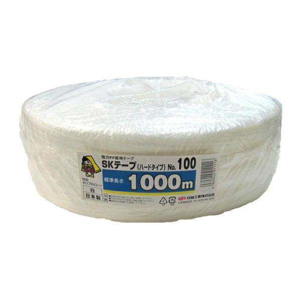 標準長さ：1,000mタイプ：ハード品番：No.100色：白引張強度：372N（38kgf）材質：ポリプロピレン＜特長・効果＞野菜や果物、古紙、材木等、色々な物の結束に使える、やわらかくて結びやすいひもです。引っ越しの際の荷物の結束にも役立...