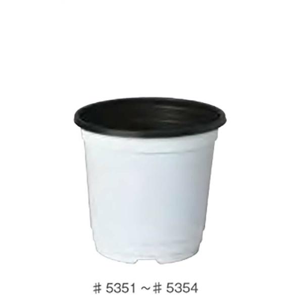 【北海道配送不可】【800個】#5354BNポット 140サイズ ： 上径140mm 底径126 mm 高さ126 mm色 ： 白ポリポットとプラ鉢の中間の大変管理のしやすい鉢です。通常の海外製に比べ納期もロットも少なくご購入できます。明和