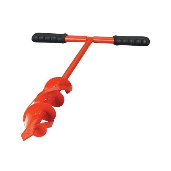 取替式の穴掘り器です。今までの穴掘り器とはひと味違う、力学を重視した設計。先端を地面に挿してT字型のハンドルを回せば、自然に先端部が喰い込んでいき、均一な大きさの穴がきれいに掘れます。●選べるドリルサイズ(他のサイズをご希望の場合は別途替刃...