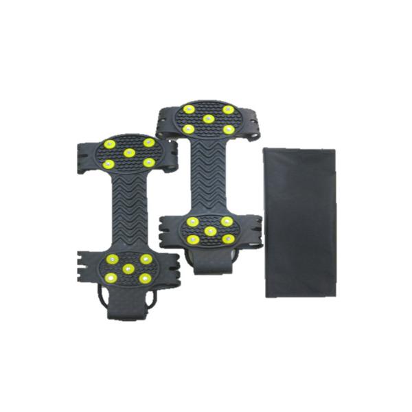 凍結路や圧雪時に威力を発揮。靴の装着も簡単。持ち運びに便利な携帯袋付。草刈・レジャー等での斜面、悪路歩行にも使えるオールシーズンタイプ。商品仕様サイズ　M　23.5〜26.5cm材質　合成ゴム、鉄、他