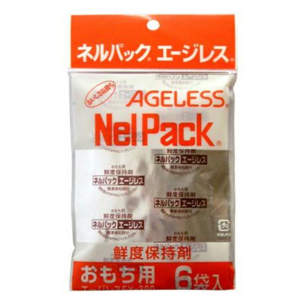 商　品　名：ネルパック専用エージレス おもち用入　　　数：6袋入×30P　合計180袋材質／素材：鉄粉・ビタミンC・無機塩類・色素などおもちかびないセットの交換・補充用としてお使いください。