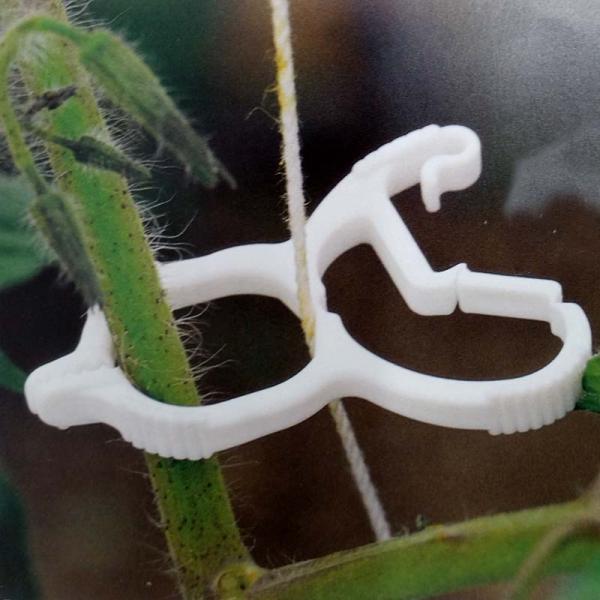 トマトの生長分や苗・花卉等の倒れ防止に!!生長分と誘引紐を一緒に保持して倒れ防止に！フックを使い棒に固定もできる！ＵＶカット剤入りで日差しに強く繰り返し使える！・トップメイトで生長分と誘引紐を一緒に保持すると紐に添って伸びるので　茎が倒れず...