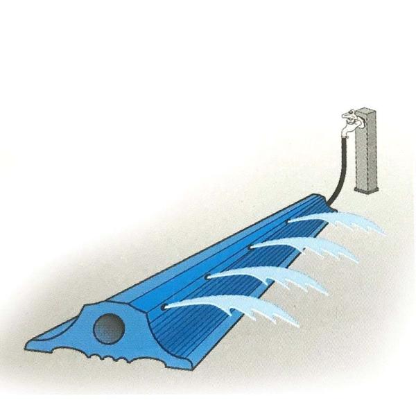 ●通路・玄関・駐車場等の融雪に大活躍です。●夏は花壇やお庭の山水の省力化に最適！●安定性のある形状により正確な散水ができます。●一般水道圧での使用限界は最長10ｍです。ホース継手・ストップキャップ付き