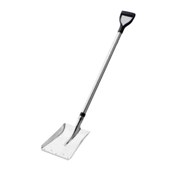 ステンレス先金付き圧雪を砕き剥ぎ取ります。サイズ：頭255×310mm　　　：全長1275〜1860mm材　質：頭 アルミ・ステンレス