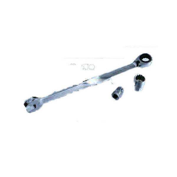 ラチェットレンチセットロングタイプのため草刈刃の交換時に安全です。セット内容TRG-130ツイスターロングギアレンチ13mmRGTS-130ゴースルーソケット13mmSAR-38変換用アダプター3/8"用