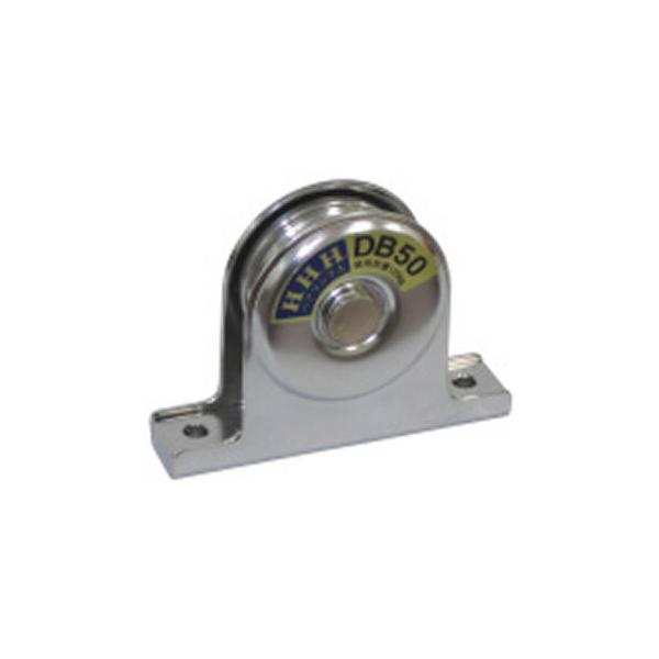 さらに使いやすくなった固定滑車シーブが高速回転する場合はベアリング入りをご使用ください。材質：ステンレス軸受：ベアリング・使用荷重(kg)：125・自重(g)：430