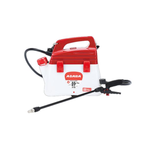 乾電池式動噴 DP-5DX 静mini圧力スイッチ付ダイヤフラム式ポンプで静音性に優れています。人力で加圧するのが大変な方におすすめです。質量:2.3kg最高圧力:0.3MPa最大吸水量1.3L/min製品コード：450119430