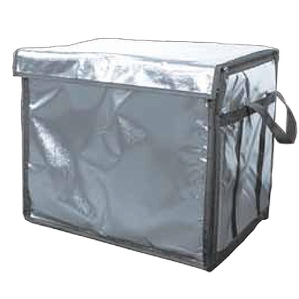 ばんじゅう用保冷・保温効果抜群！前面ファスナー開閉式アルカルター　AK-600内側両サイドメッシュポケット付きサイズ:W600×D400×H500mmカラー:シルバー入数:5個