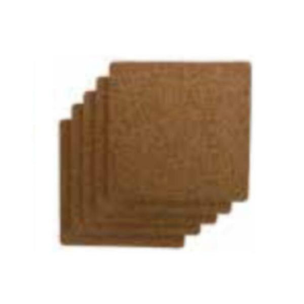 コルクのコースター（5枚組）。角型です。商品サイズ/約10×10cm包装/裸生産国/中国