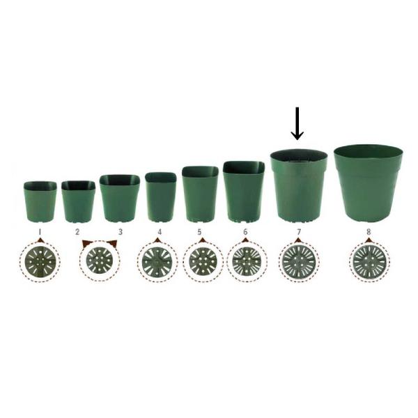 外径：12cm内径：10.5cm標準高さ：13.7cm底辺：8.0cm●適用ポット：10.5cmポット●素材：PP（ポリプロピレン）