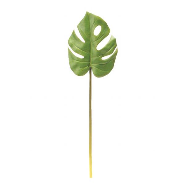 アーティフィシャルグリーン(造花)です。インテリアやディスプレイなどに。メーカー名：ビバ工芸（株）モンステラリーフ S65-721200-0　4951614721200　　サイズ：全長54cm 葉長19cm材質：ポリエステル、ポリエチレン、...
