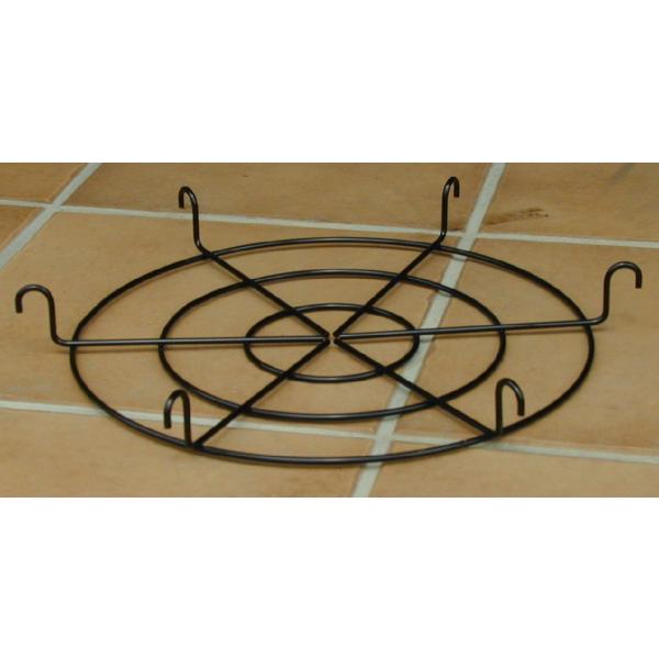 オベリスク『エクセレント』専用好きな高さのリングに取り付けることによって鉢を載せて飾ることができます。【仕様】サイズ：Ｗ３７×Ｈ４.５ｃｍ重量：３２０ｇ耐荷重：８ｋｇ付属品：ネジ４個付材質：スチールワイヤー製塗装：黒色カチオン電着塗装仕上