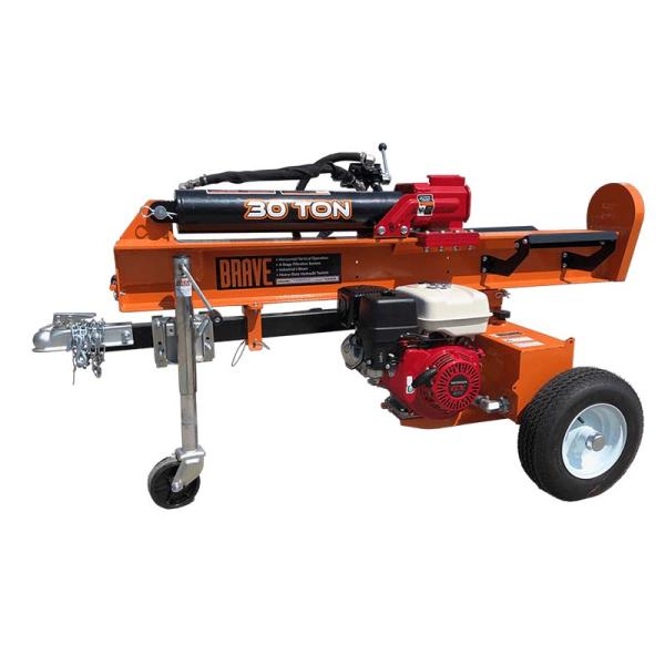 USA BRAVEログスプリッタはアメリカ・イリノイ州にて1982年より生産開始されました。現在では業務用グレードの薪割機として高品質、耐久性、信頼性などによりトップブランドとしての地位を確立しています。・ホイール付ジャッキ装備・ログクレー...