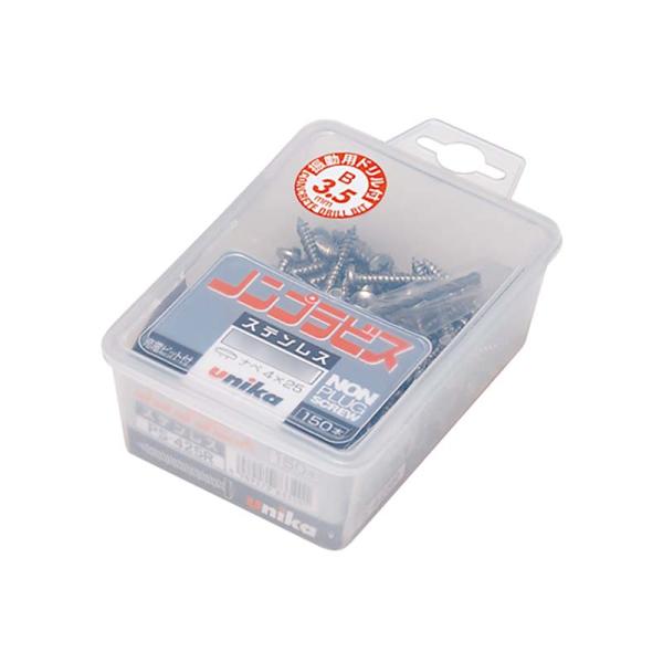 プラグ類一切不要。コンクリートの下穴に直接ねじ込んで使用でき、普通のドライバーで簡単に取付け可能。ねじ頭は、皿頭、なべ頭、座付なべ頭の３タイプ。用途：コンクリート、ブロック、レンガ配管サドル留め、スイッチボックス、カーテンレール、収納ダナ、...