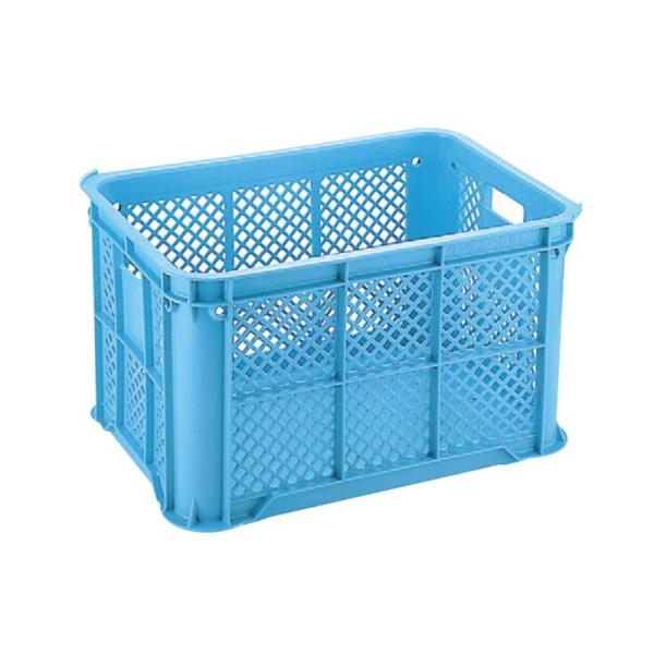 水抜き孔のあるコンテナです。型　番：B#50サイズ：521×364×H311mm容　量：47.2L材　質：ポリエチレンカラー：ライトブルー