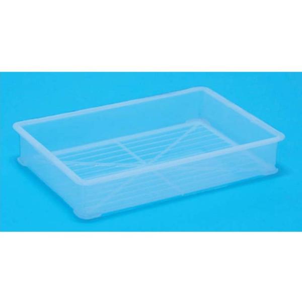 全体が透明の番重です。ひと目で内容物が確認でき、ディスプレイ容器としてもお使いいただけます。型　番：A外　寸：574×388×H105mm内　寸：534×348×H90mm材　質：PP※画像は代表写真です。お買い求めの際はサイズをご確認ください。