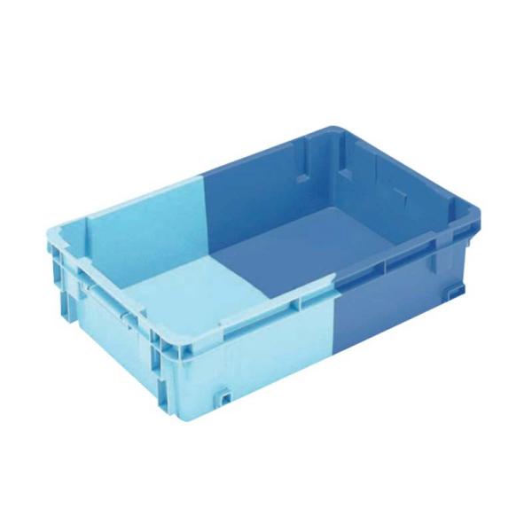 向きが同色の時はネスティングになり、違う色の時はスタッキングになります。食材や荷物の運搬の際に便利です。型　番：NF-S33外　寸：648×417×H155mm内　寸：602×377×H150mm有効内寸：585×360×H138mmネステ...