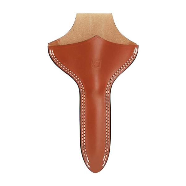 従来の剪定鋏ケースとはまったく違ったデザインで、こだわりの強い世界『カスタムナイフ界』で活躍しているケース職人が仕上げております。よりお洒落に、機能的になっており、作業現場で一際目立つ存在になります。ブラウンに染めた牛革3mm厚を使用。後ろ...