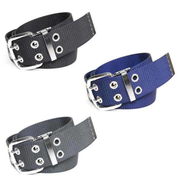 ナイロン2ピンベルト■布製ベルト■ベルト長さ調節可能■日本製品番：FT-1069カラー：ブラック、ネイビー、グレーサイズ：帯幅3.8cm×全長110cm原材料：[帯部]ナイロン　[バックル]鉄入数：1本
